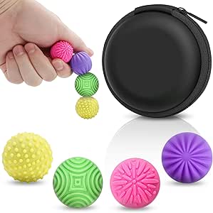 Amazon.com: 4-Pack Silicone Magnetic Balls Fidget Toys for Adults,Teens, Stress Relief Sensory ...