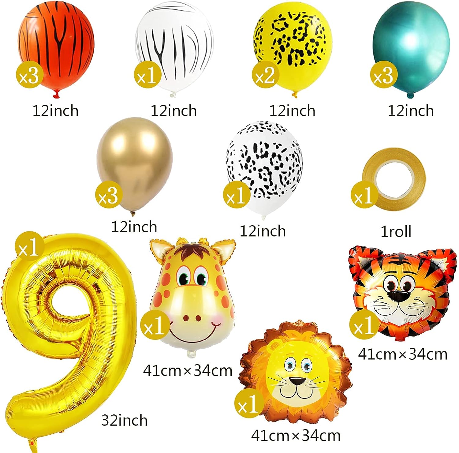 9th Jungle Birthday Party Decorations, ariel-gxr Nine Wild Forest ...