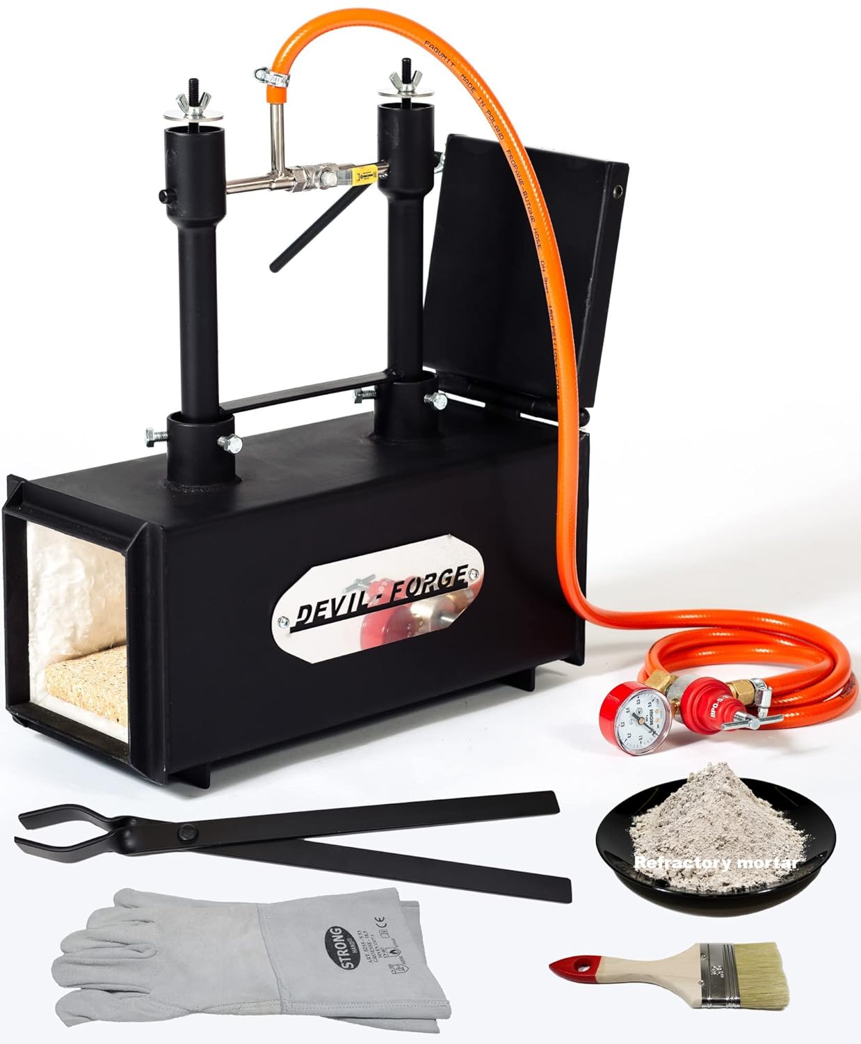 DEVIL-FORGE Gas Propane Forge DFPROF2+1D, 2 Burners DFP (160.000 BTU ...
