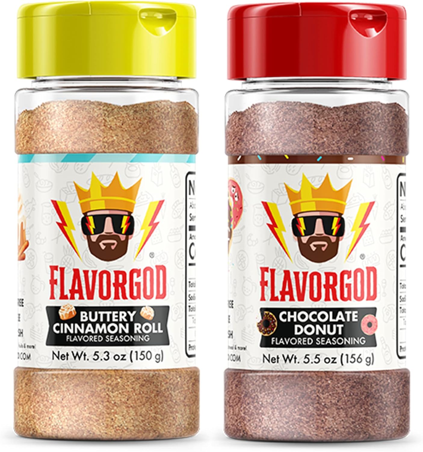Amazon.com: Flavor God Dynamic Dessert Duo Pack of 2 Seasoning Topper ...