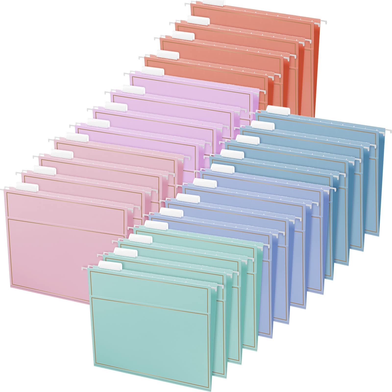 Amazon.com : 50pcs MagDurnus Hanging File Folders, Pastel Color Design ...