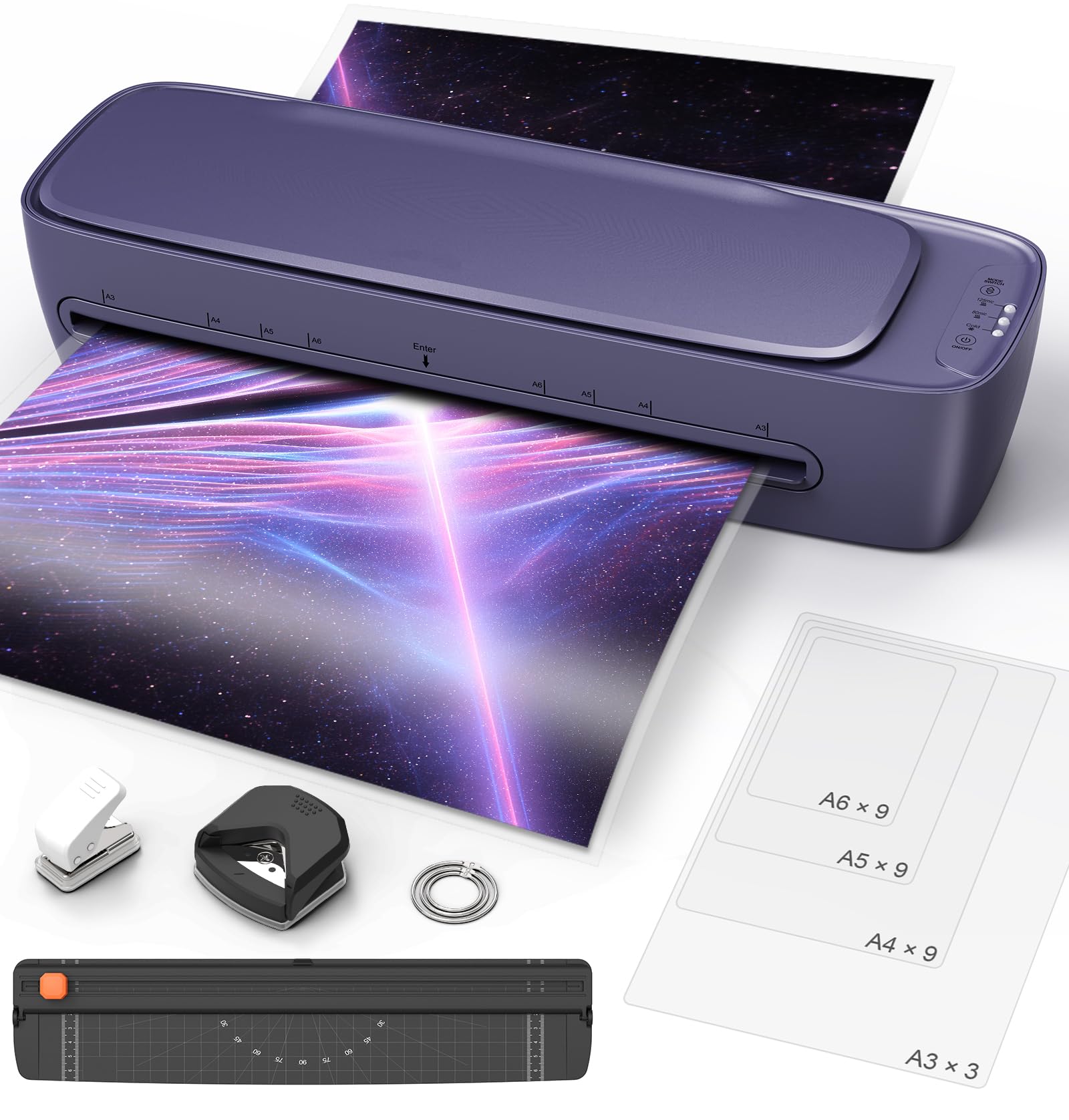 Ablemark Plastifieuse A3 avec 30 Pochettes Plastification, Thermique et ...