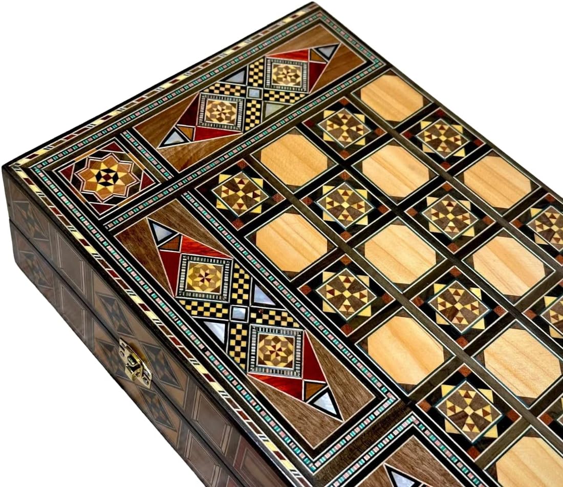 Amazon.com: Deluxe Backgammon Set - 16" Chess Board from Lebanon ...
