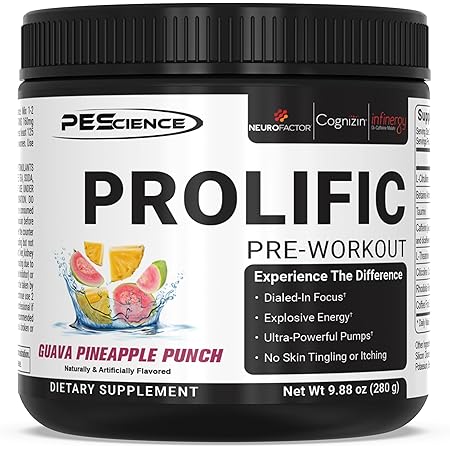 Amazon.com: PEScience Prolific Pre Workout Powder, Guava Pineapple ...