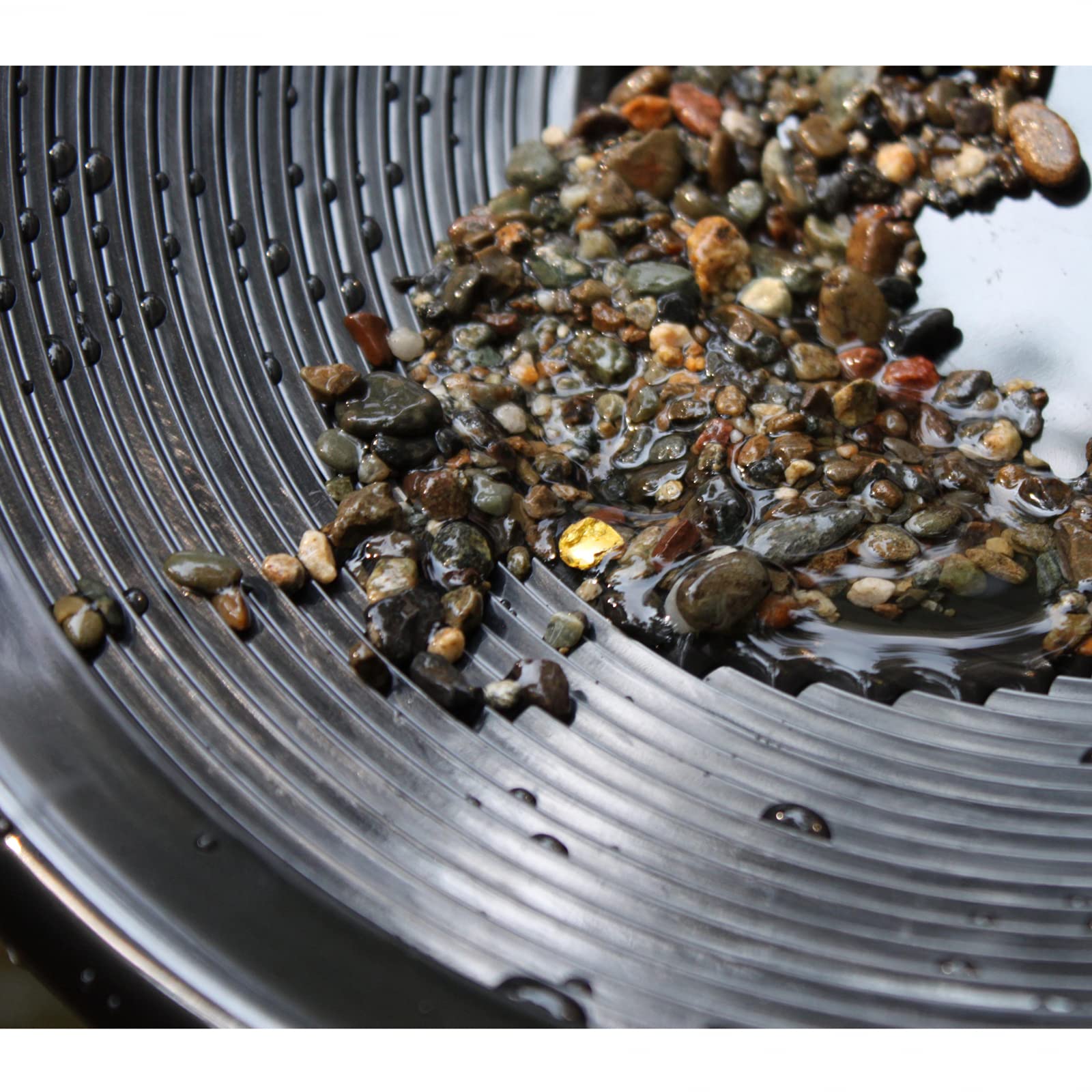 Snapklik.com : 4pc Dual Riffle Black Gold Pan Set For Gold Prospecting