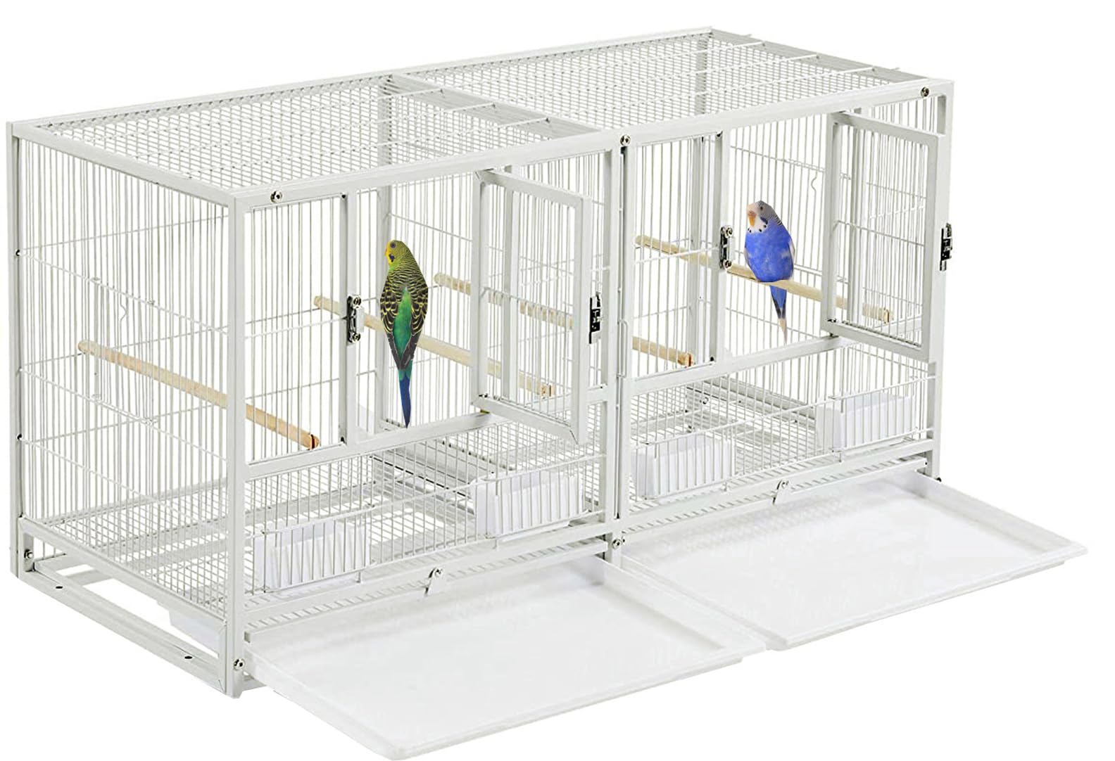 Amazon.com : Combo Breeding Stacker Center Divided Breeder Bird Flight ...