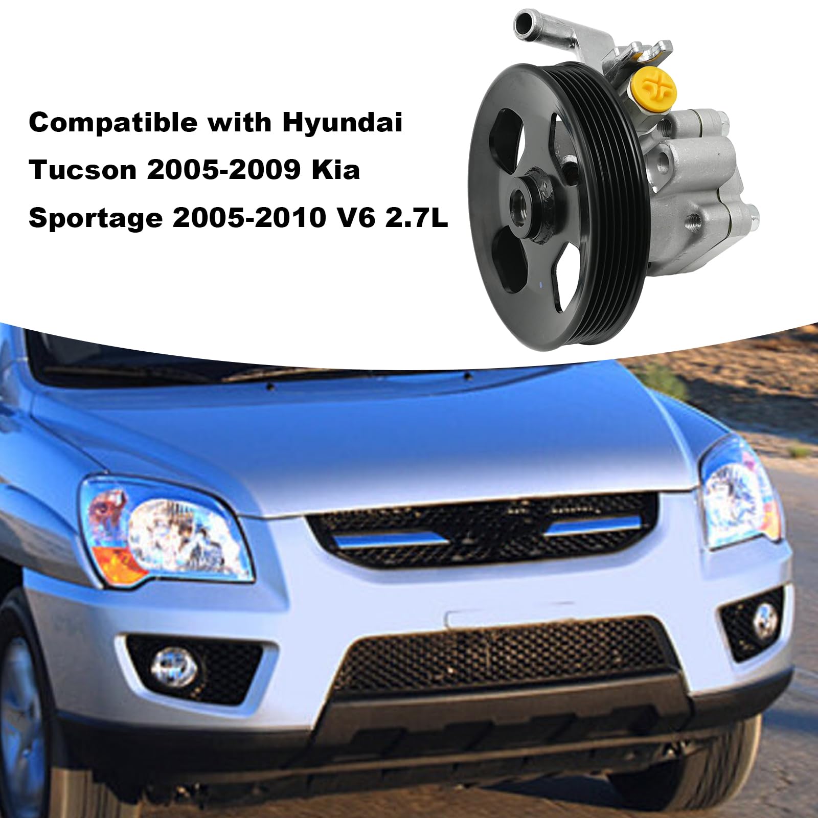 Power Steering Pump For Hyundai Tucson & Kia Sportage 2005-2010 2.7L V6 ...
