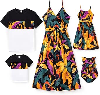 PATPAT - Conjunto de ropa familiar a juego para mamá y para mí, vestido ...