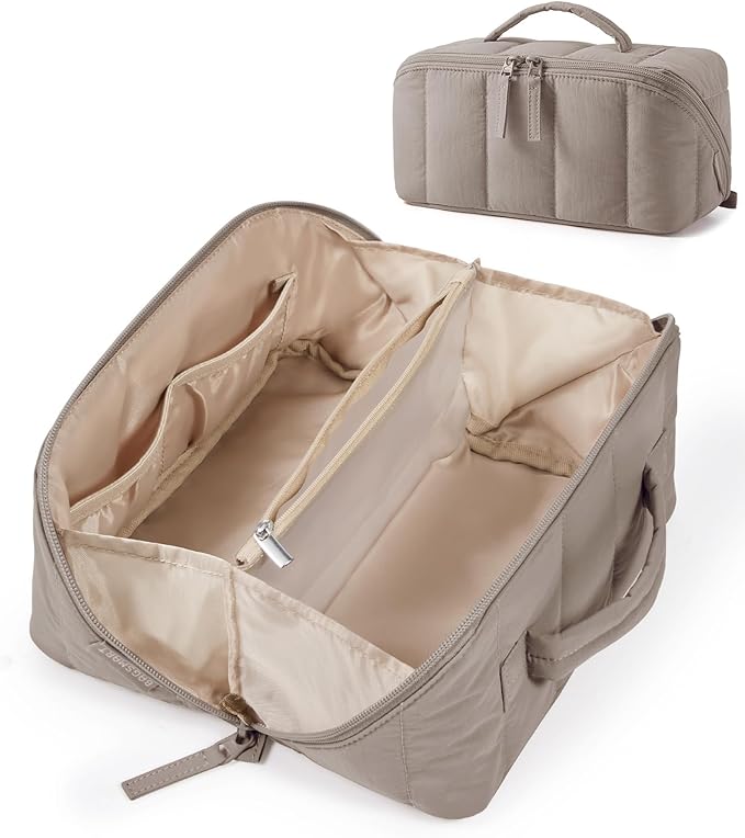 Amazon.com: BAGSMART Travel Makeup Bag for Women, Portable Water ...