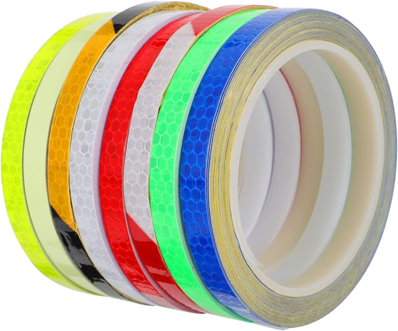 BESPORTBLE 8 Rolls Bike Reflective Stickers Safety Fluorescent Strips ...