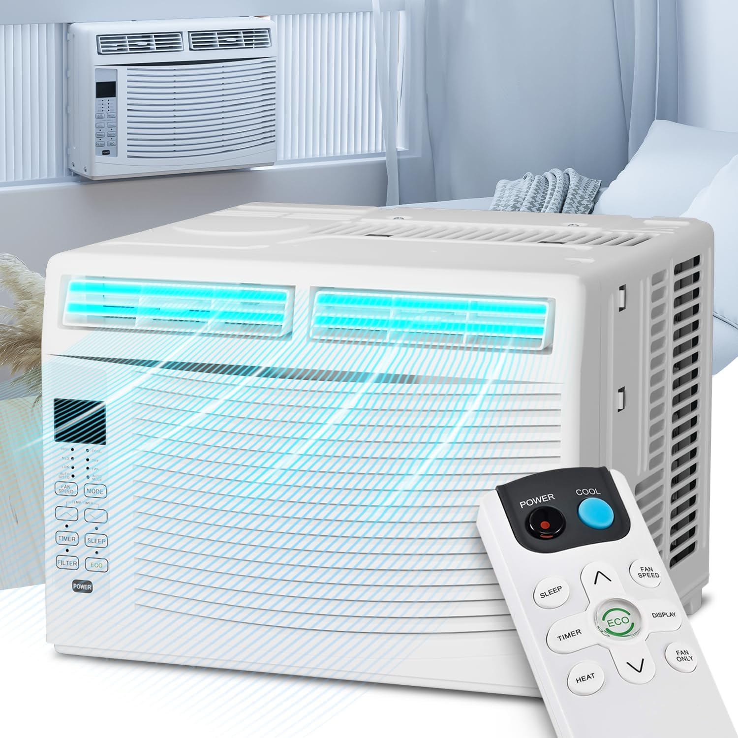 Amazon.com: Midea 5,000 BTU Room Window Air Conditioner, Mechanical ...