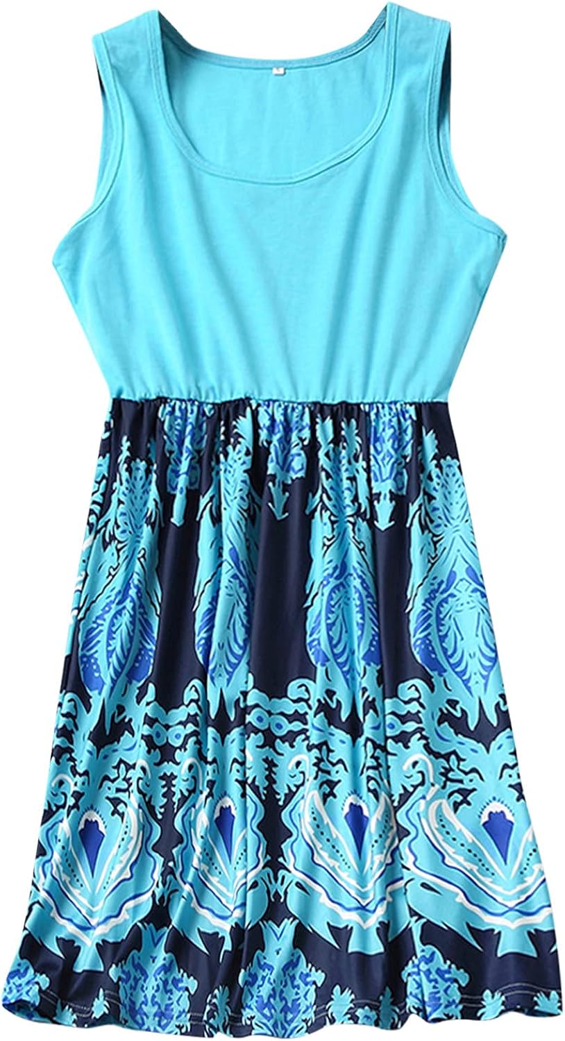 Hozxclle Women s Summer Dress Style Floral Print Color Matching Dress Hozxclle Women s Summer Dress Style Floral Print Color Matching Dress