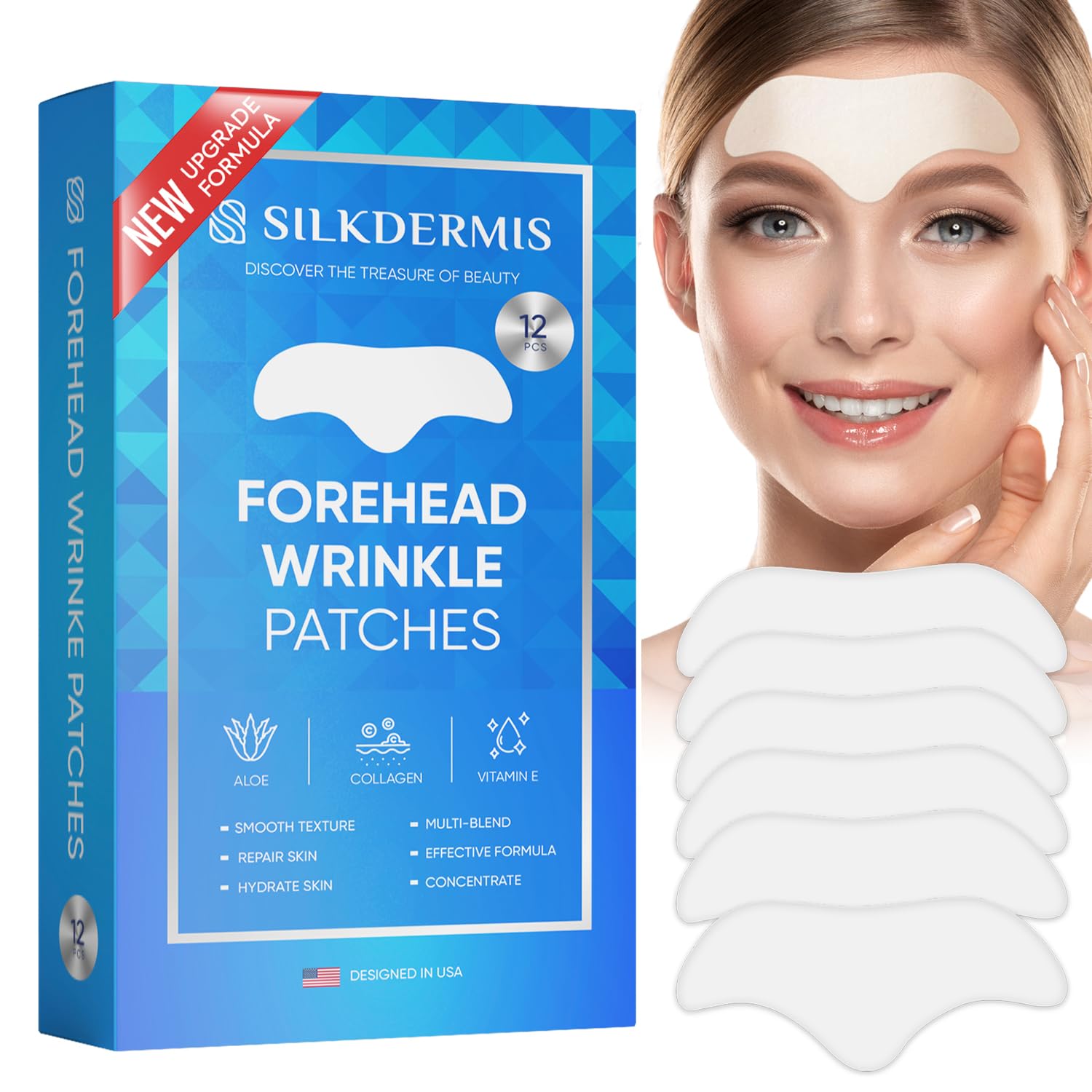 Amazon.com: SILKDERMIS Forehead and Facial Wrinkle Patches: Anti ...