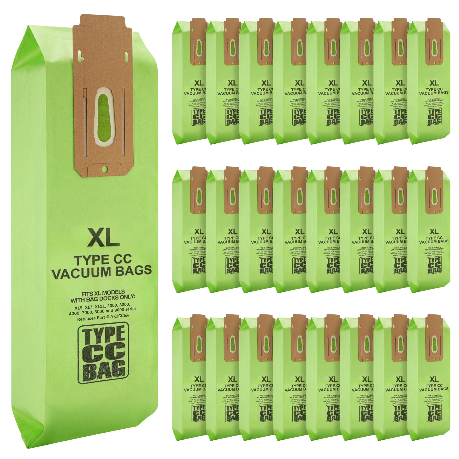 Snapklik.com : 25 Packs Vacuum Bags For Oreck Type CC, Compatible