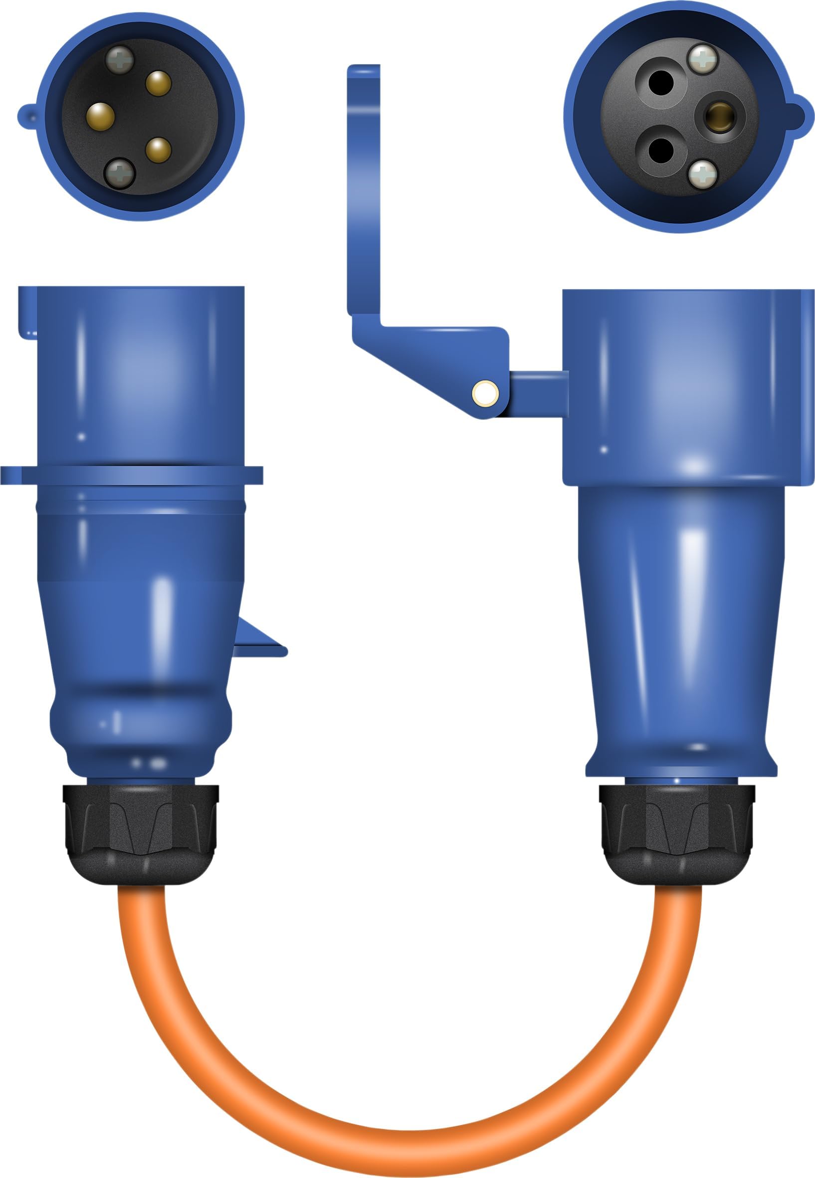 Eagle Caravan/Camping Reverse Polarity Adapter Fly Lead For Mains Hook ...