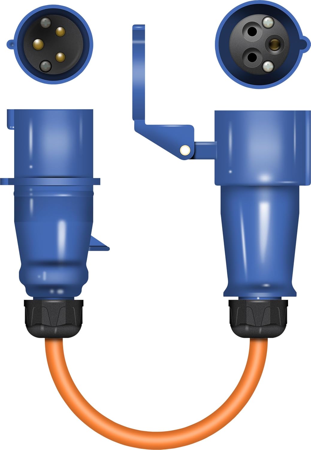 Eagle Caravan/Camping Reverse Polarity Adapter Fly Lead For Mains Hook ...