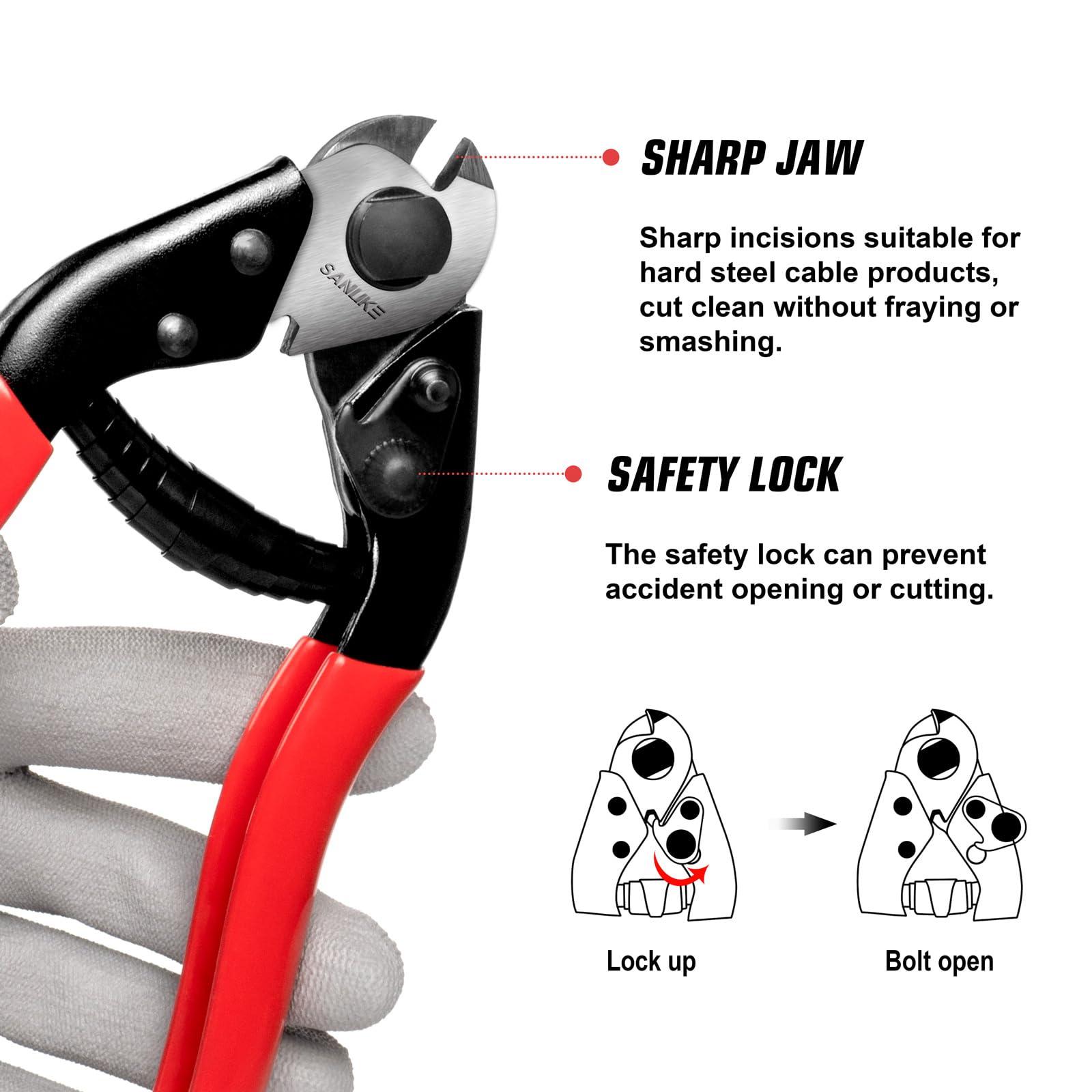 Snapklik.com : Sanuke Cable Cutter Wire Rope Heavy Duty Up To 5/32 ...