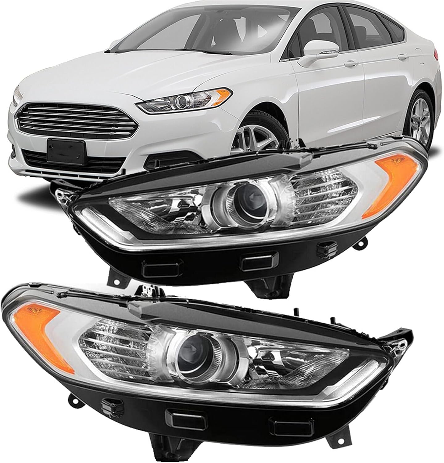 Amazon.com: labwork Headlights Assembly Replacement for 2013-2016 Ford ...