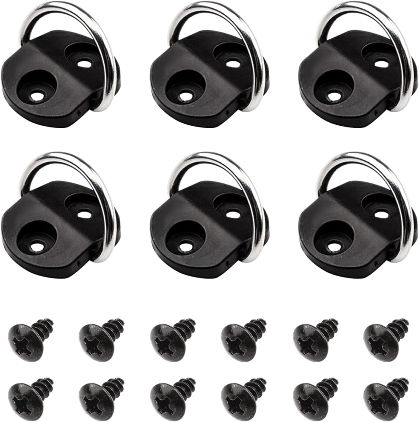 Amazon.com: VEHIRIE 6 Pcs D-Ring Tie Downs Small D-Rings Anchor Lashing ...