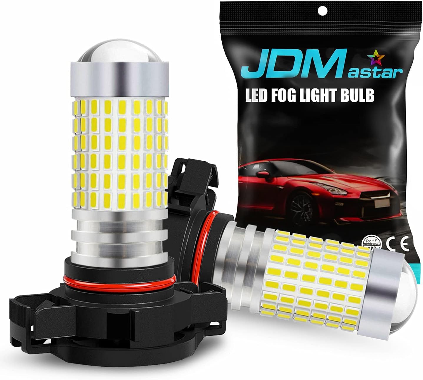 JDM ASTAR Bright White 144-EX Chipsets 5202 5201 LED Fog Light Bulbs ...