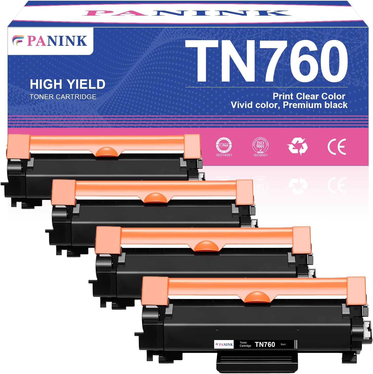 Amazon.com: PANINK TN760 Toner Cartridge Replacement for Brother TN 760 ...