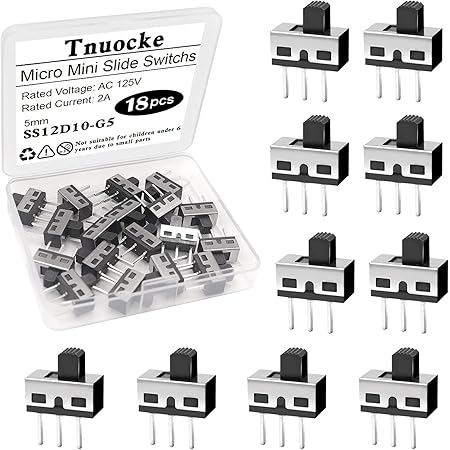 Amazon.com: HiLetgo 20PCS SS-12D00 (1P2T) Toggle Switch Vertical Slide Switch : Industrial ...