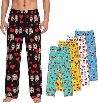 Custom Personalized Face Pajama Pants For Men Funny Pajama Pants Pajama ...