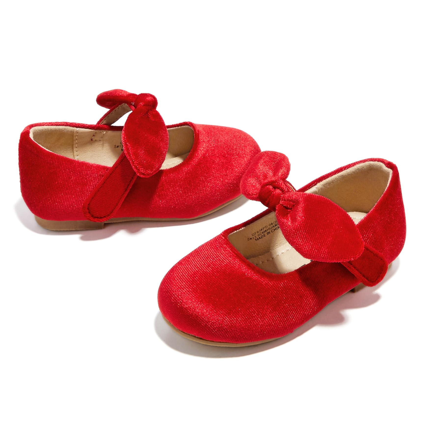 GINFIVE Toddler Girls Dress Shoes Mary Janes Ballerina Flats for Girls ...