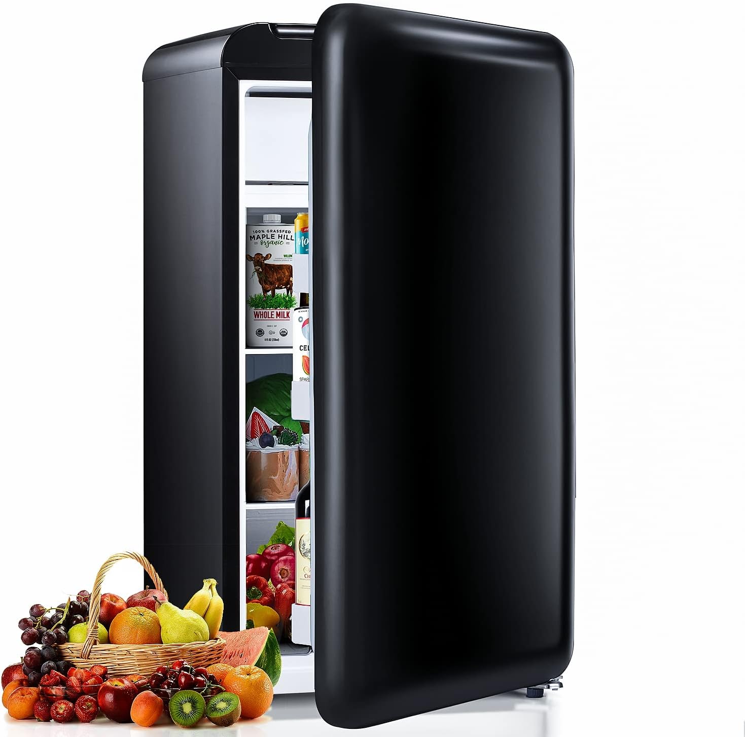 Amazon.com: Crzoe Mini Fridge with Freezer with 3.2 cu. ft, Adjustable ...