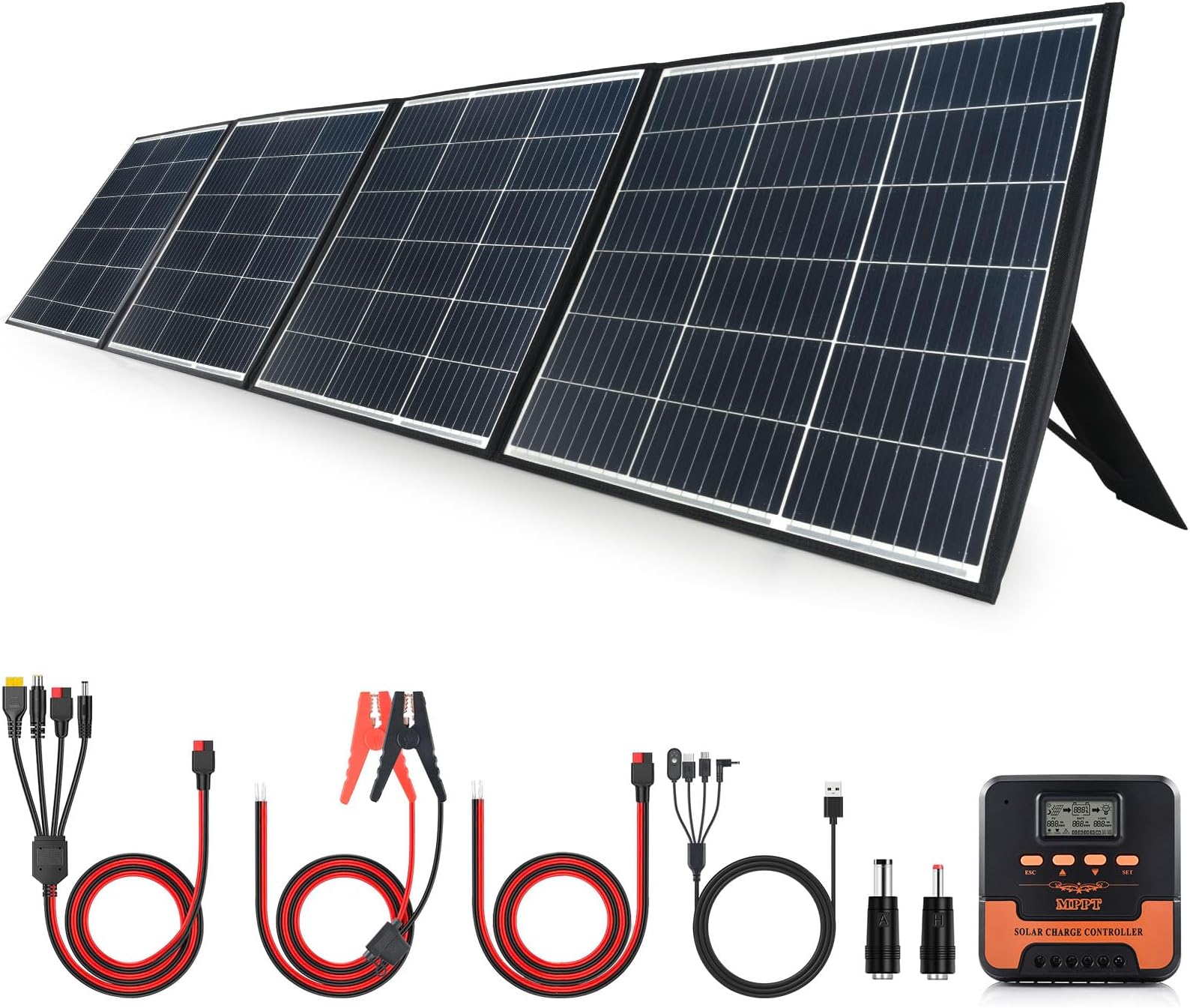 Amazon.com : Soshine 200W Portable Solar Panel Kit,20V ETFE Folding ...
