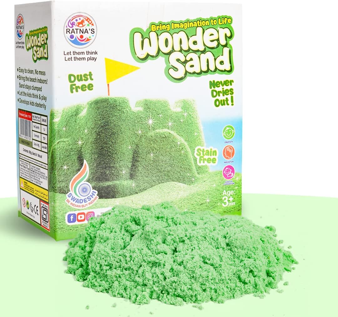 Buy RATNA'S Wonder Sand 500g Smooth Sand for Kids with One Big Mould ...