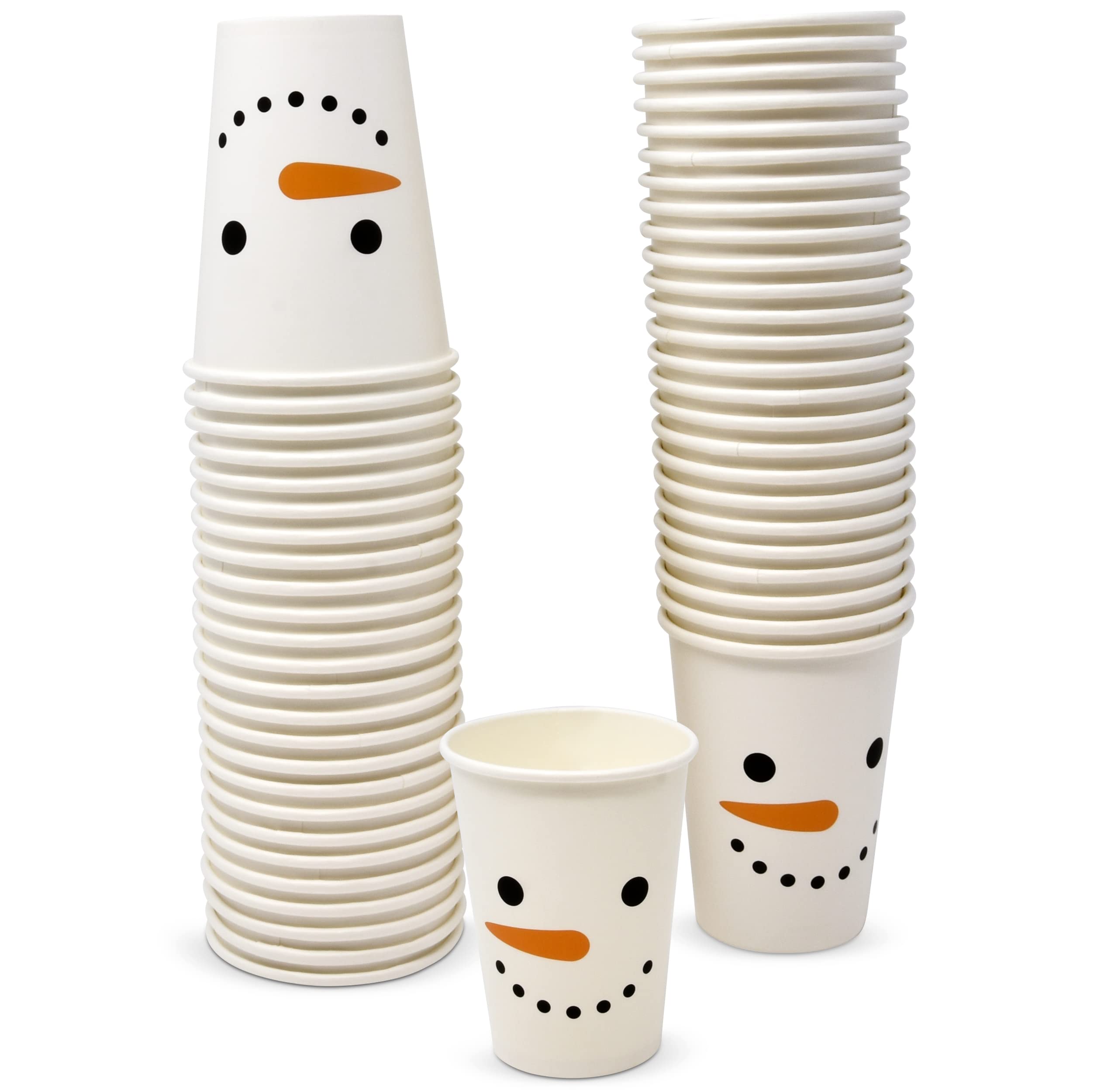 Amazon.com: Gift Boutique 50 Disposable Christmas Snowman Cups 9 Oz ...