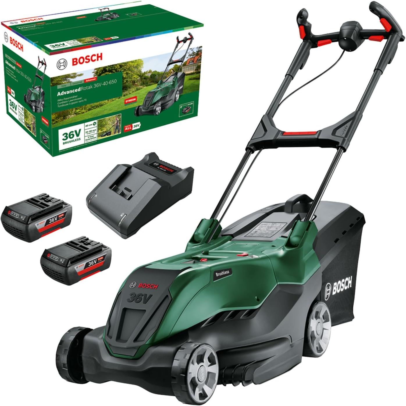 Bosch Corded Powerful Mower AdvancedRotak 40-650 (for Mowing Your Lawn ...