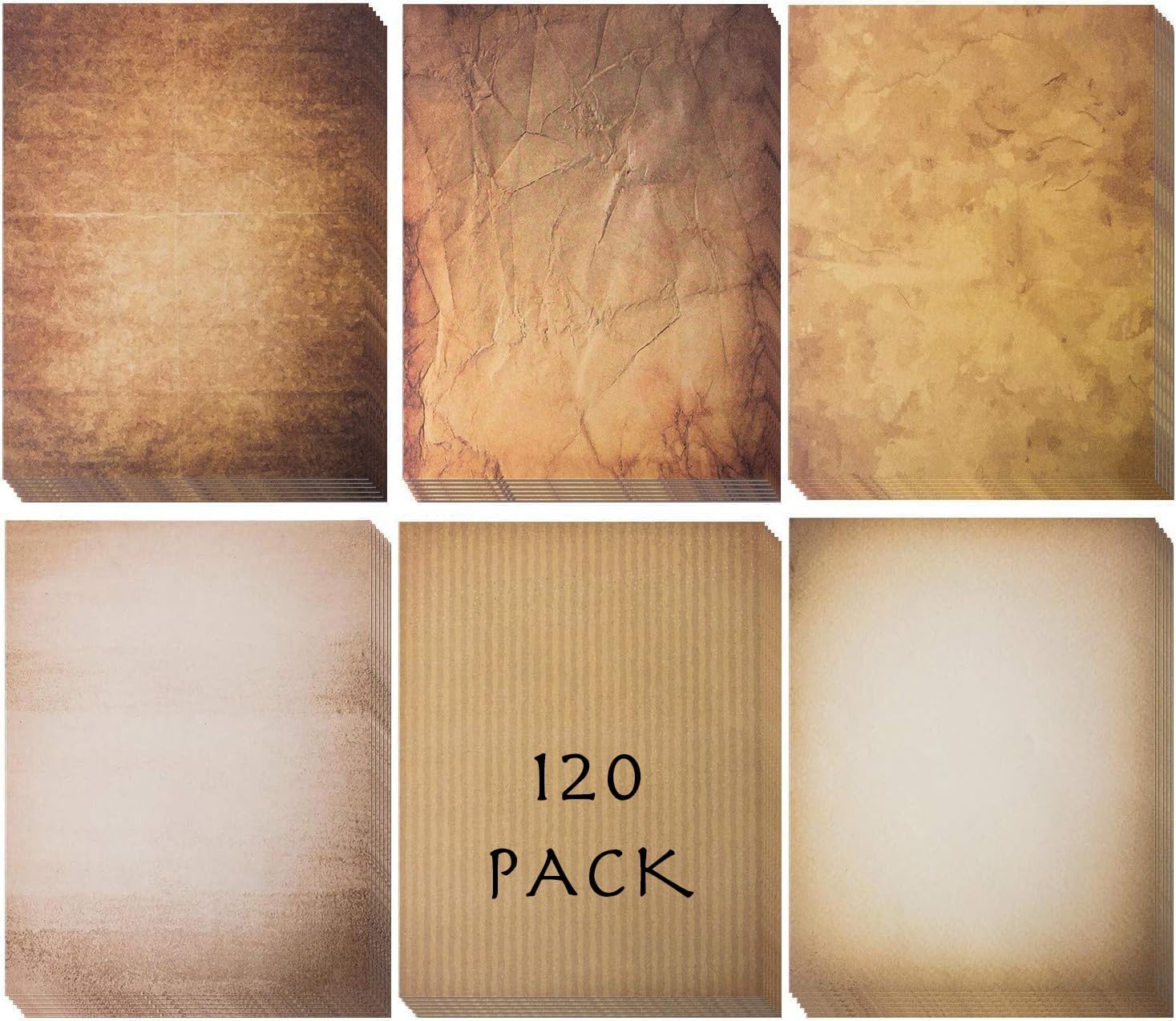 Amazon.com : 120 Aged Paper - Antique Looking Vintage Papers With ...
