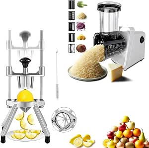 Amazon.com: Commercial Lemon Cutter 8-Section + Electric Cheese Grater ...