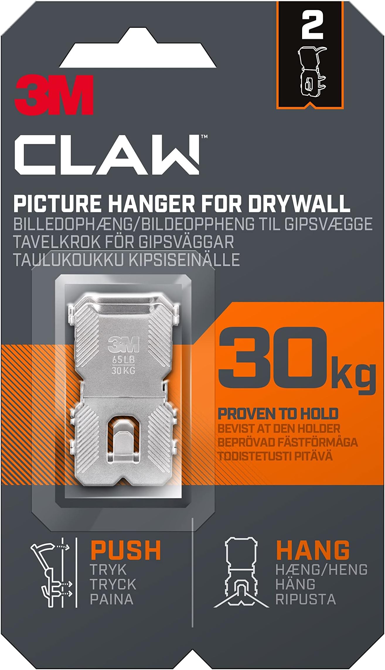 10 x PLASTERBOARD PICTURE HOOKS - HOLDS UP TO 7KG ON DRYWALL : Amazon ...