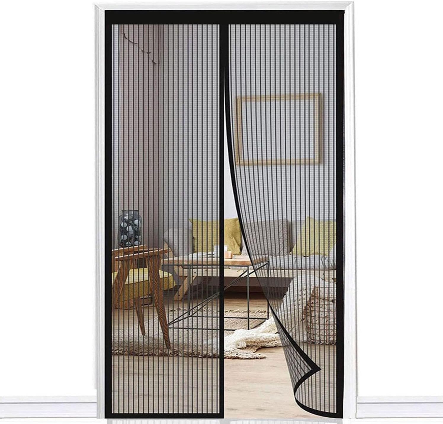 Yauende Magnetic Screen Door, Mesh Screen with Magnetic Closure (38 ...