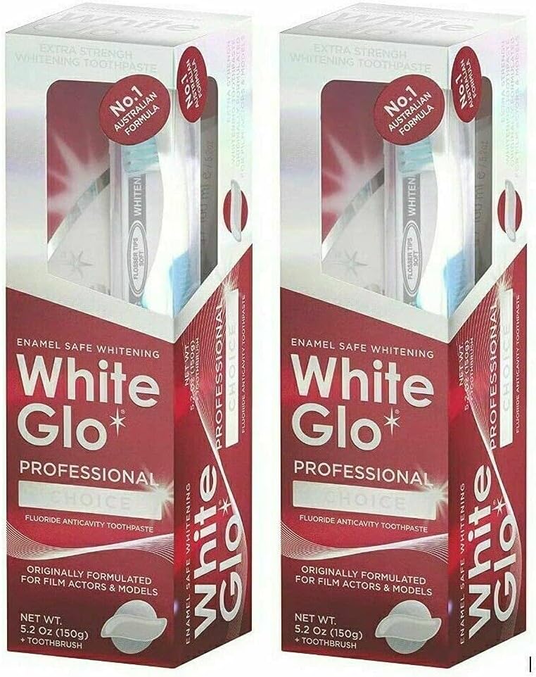 2 Packs White Glo Extra Strength Whitening Toothpaste Professional ...