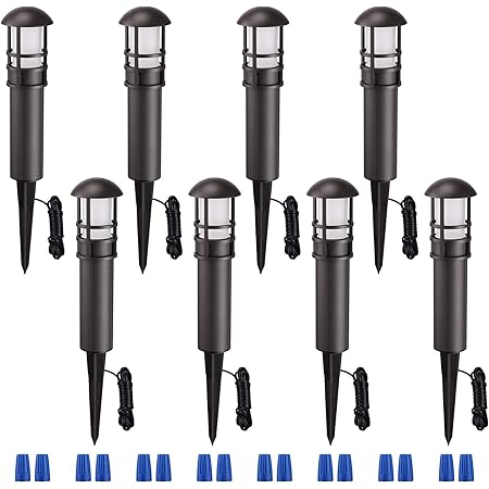 Amazon.com : LEONLITE 8-Pack LED Landscape Pathway Lighting, 3W 12V Low ...