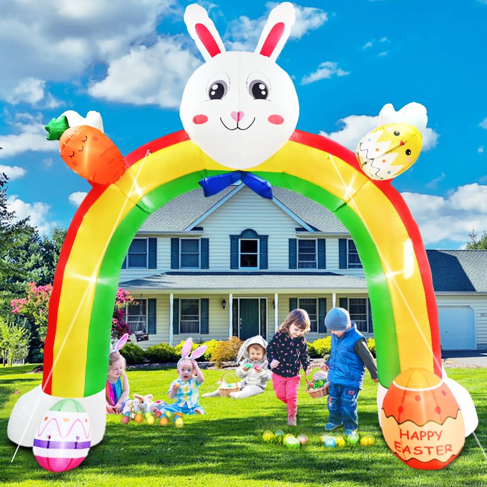Amazon.com: 10FT Easter Inflatables Arch Decorations, Giant Easter ...