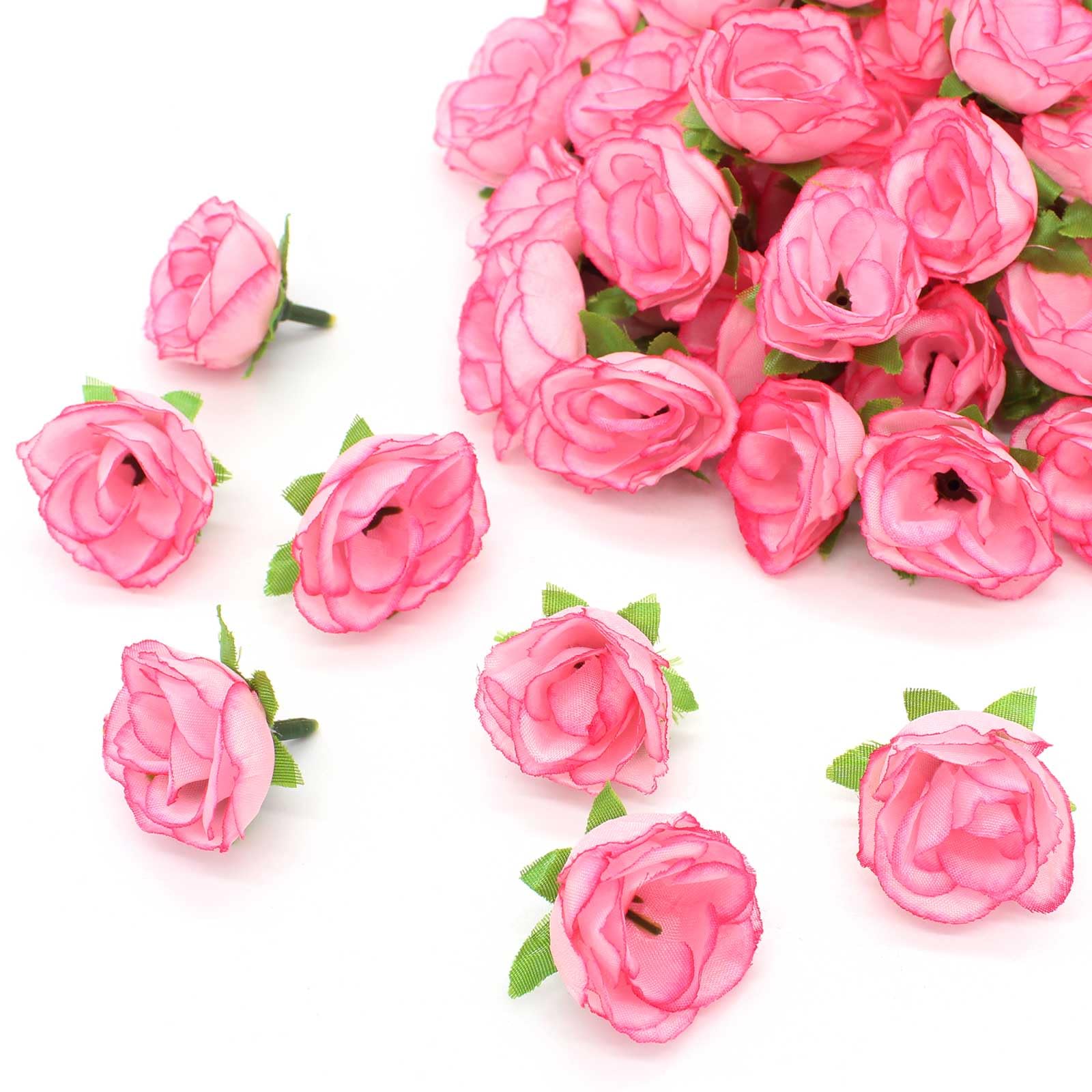 Amazon.com: SINVDAJY 50pcs Artificial Roses Fake Roses 1.6" Flowers ...