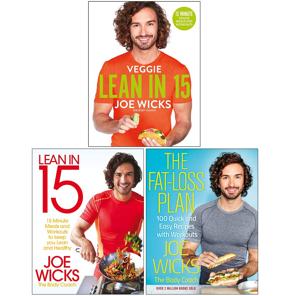 Joe Wicks Collection 3 Books Set (Veggie Lean in 15, Lean in 15 The ...