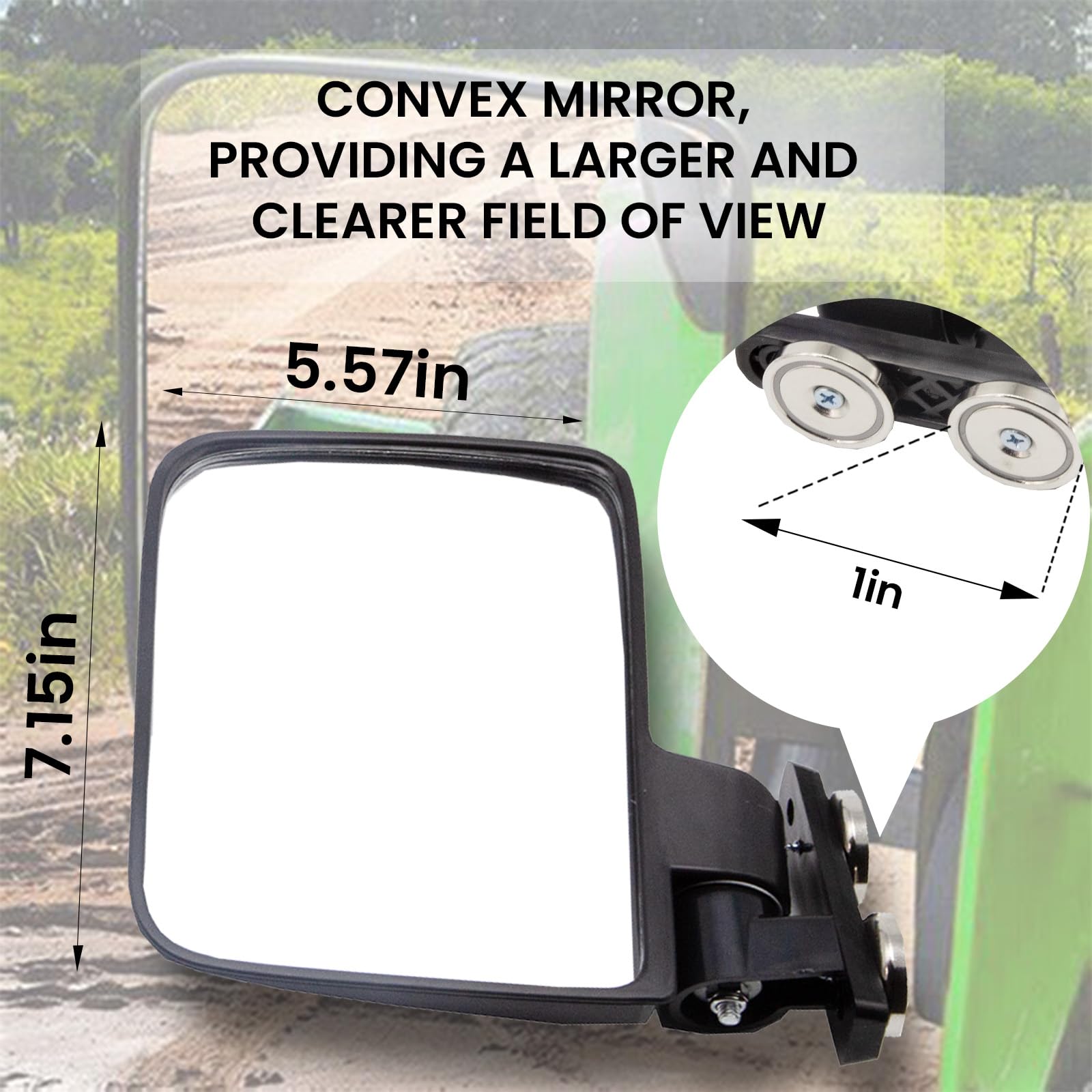Snapklik.com : Kspeed Magnetic Tractor Mirror For KUBOTA BX JOHN DEERE ...