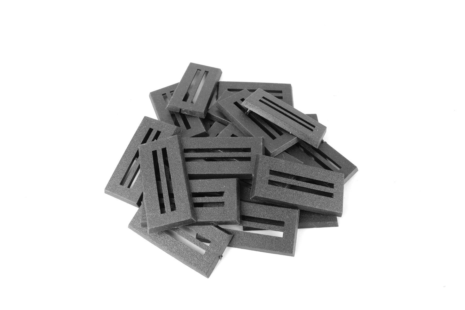 Buy War World Gaming | 50mm x 25mm Rectangular Slotted Plastic Bases | Pack of 20 | for 28mm ...