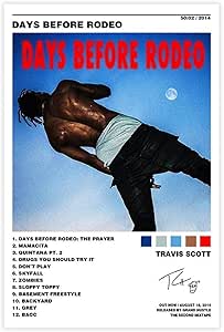 Evryywaa Travis Scott Poster Days Before Rodeo Rapper Music Album ...