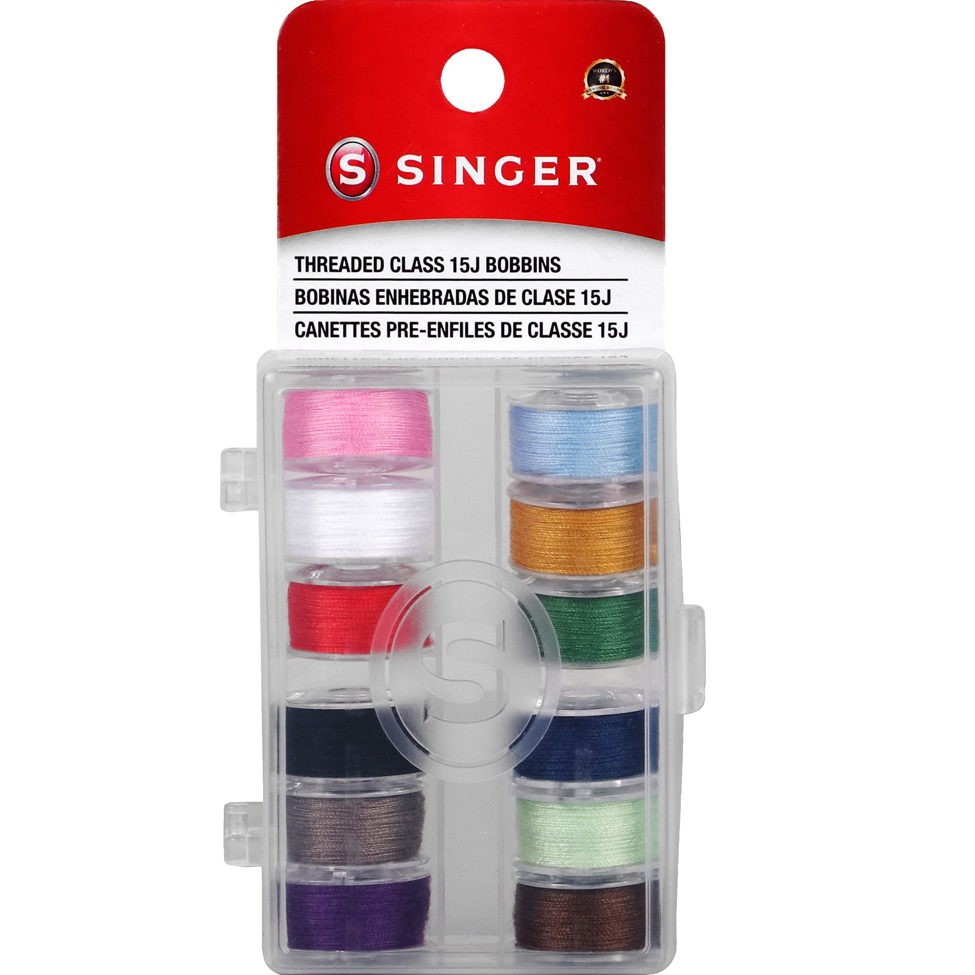 Amazon.com: SINGER Class 15J Threaded Bobbins in Case, 12-Count ...