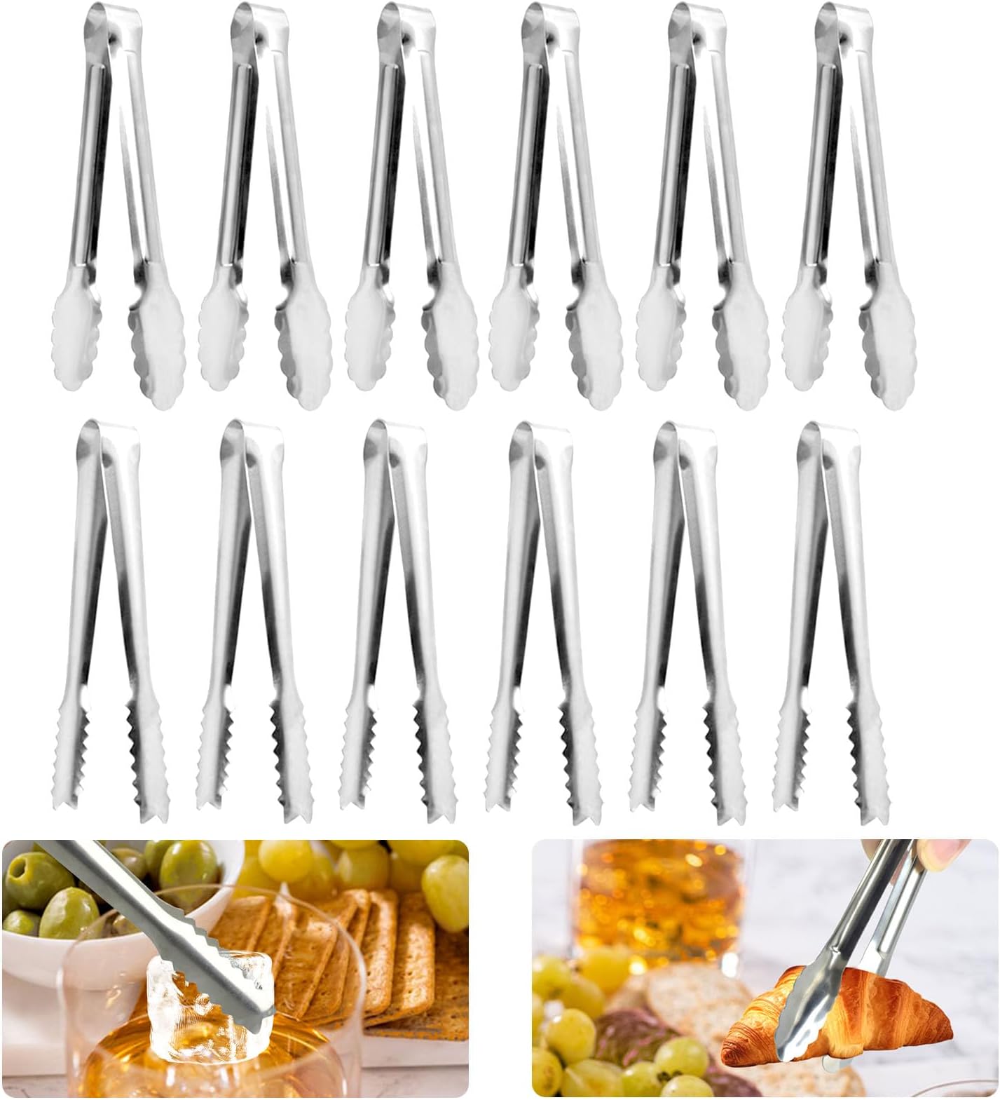 Amazon.com: 12 Pack Small Serving Tongs,XEVOM Stainless Steel Sugar ...