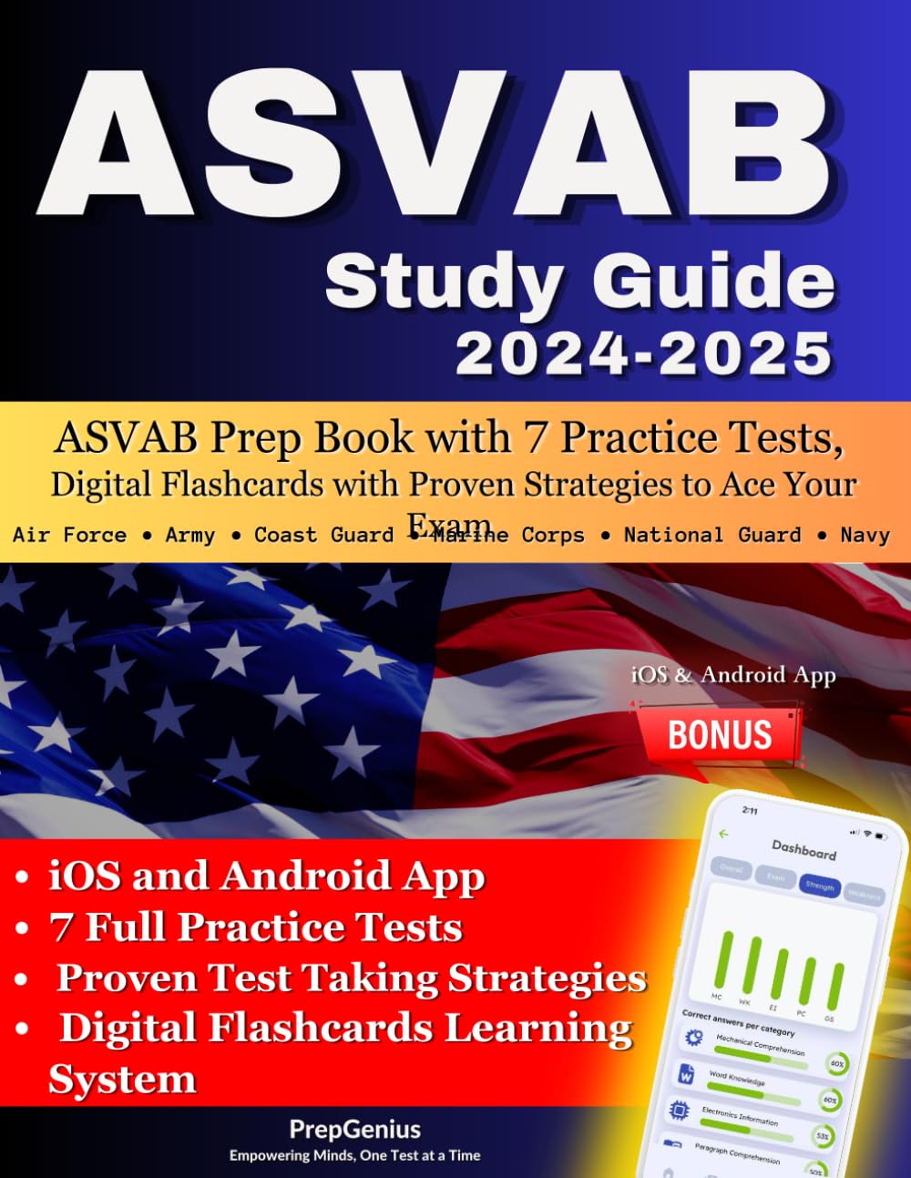ASVAB Study Guide 2024-2025: ASVAB Prep Book with 7 Practice Tests ...
