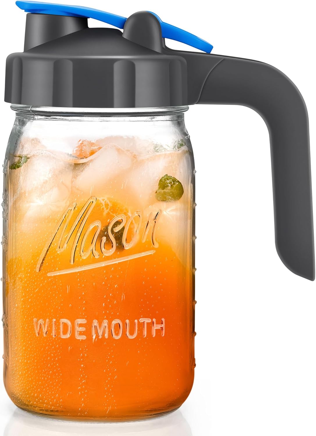 Amazon.com: 32oz Glass Mason Jar Pitcher with Lid, Sun Tea Pitchers for ...