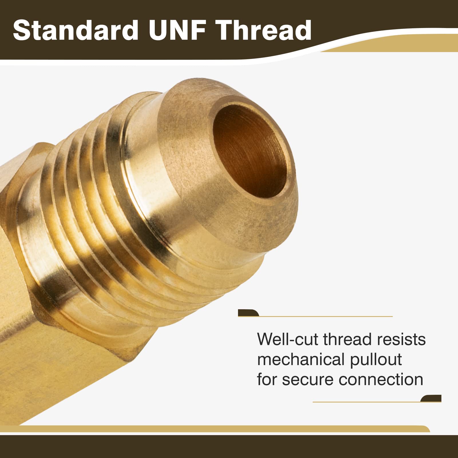 Snapklik.com : JUWO Brass Flare Fitting, 3/8 Male Flare X 1/2 NPT ...
